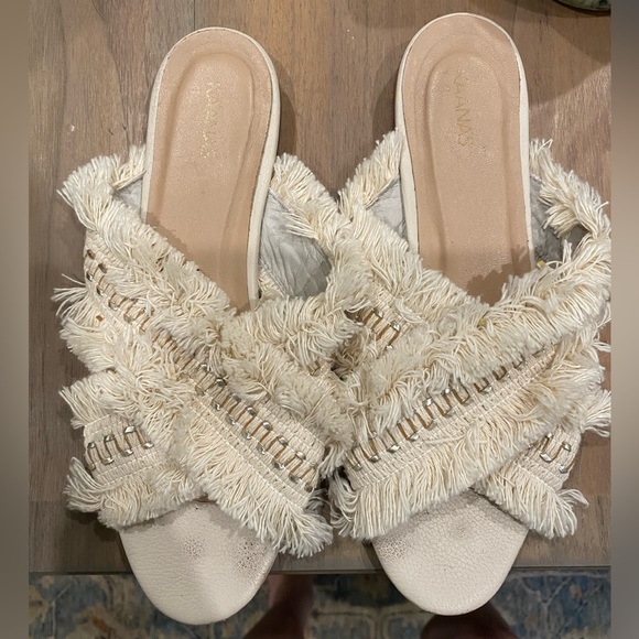 Kaanas | Shoes | Well Worn Kaanas Boho Ivory Sandal Size 8 | Poshmark